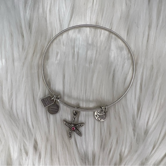 Alex and Ani | Jewelry | Alex And Ani Pink Crystal Starfish Rafaelian Silver Charm Bangle ...